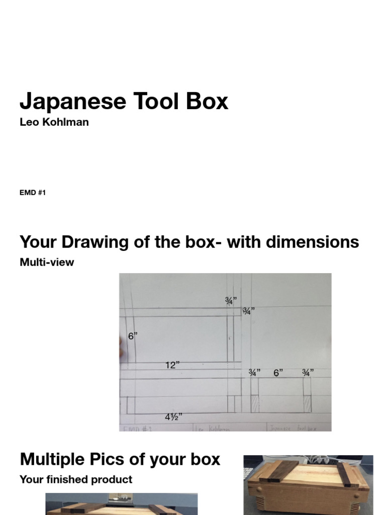Leo Kohlman - Japananese Tool Box Eval | PDF