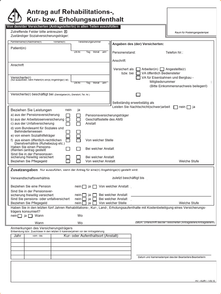 Antragsformular Ambulant | PDF