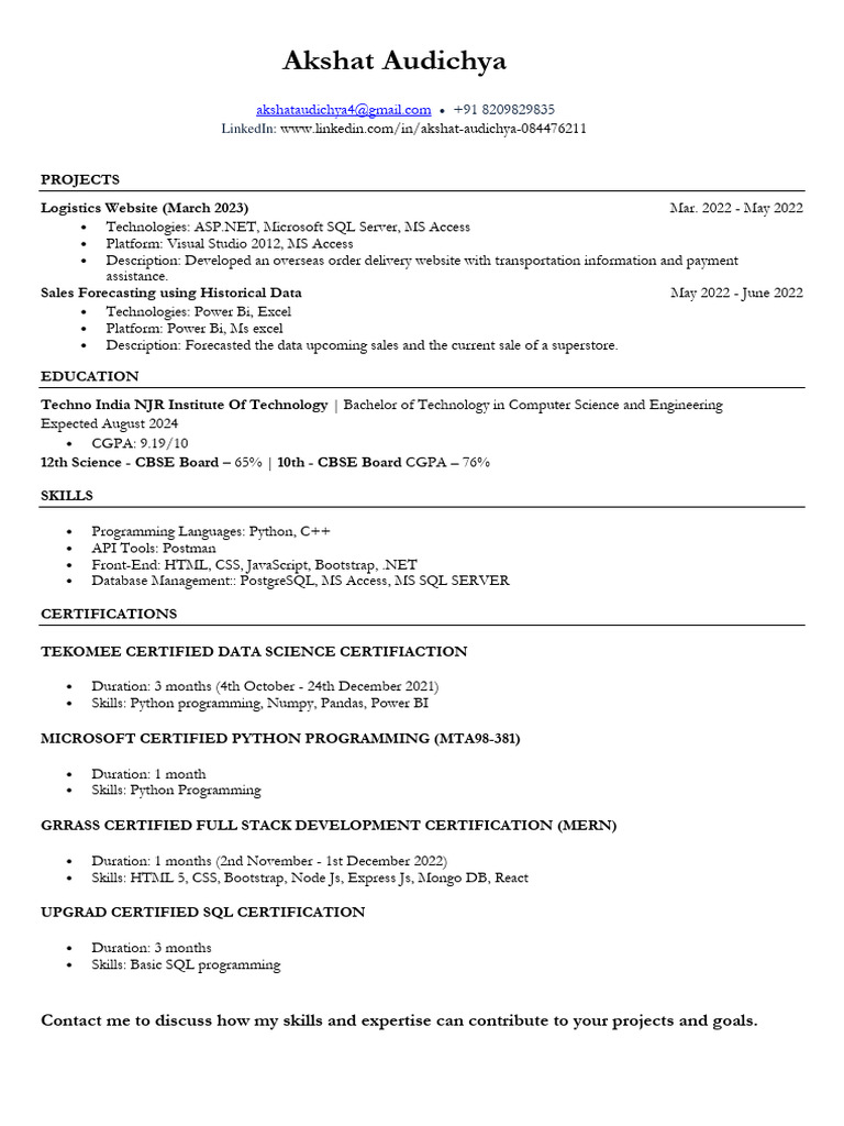 Akshat-Resume | PDF