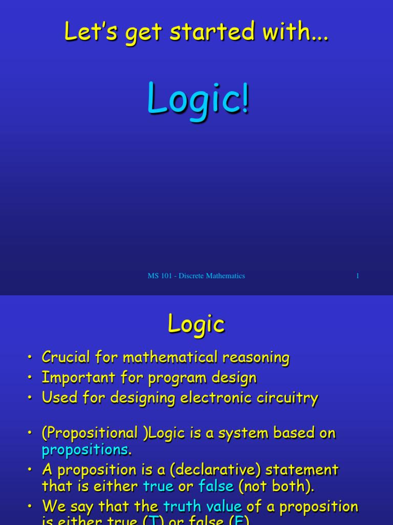 Discrete_Logic | PDF | Proposition | Logic Discrete_Logic | PDF | Proposition | Logic