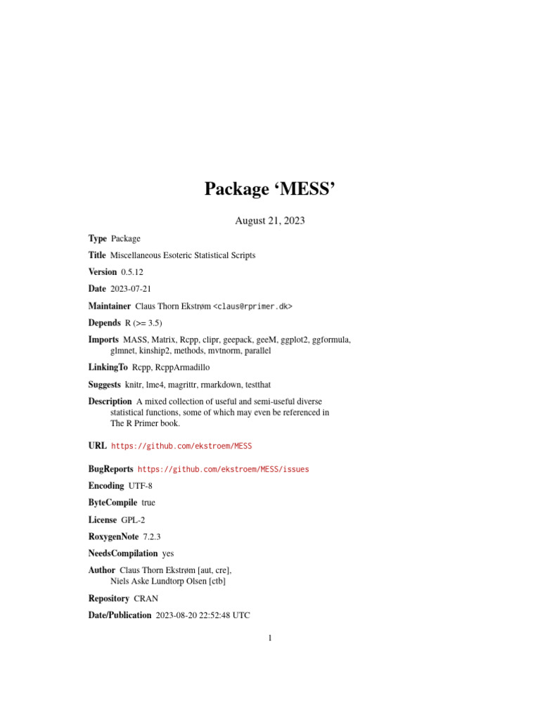 MESS Pdf | PDF | Linear Regression | Regression Analysis