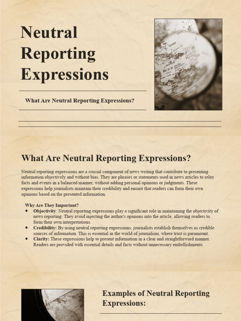 Neutral Reporting Expressions | PDF
