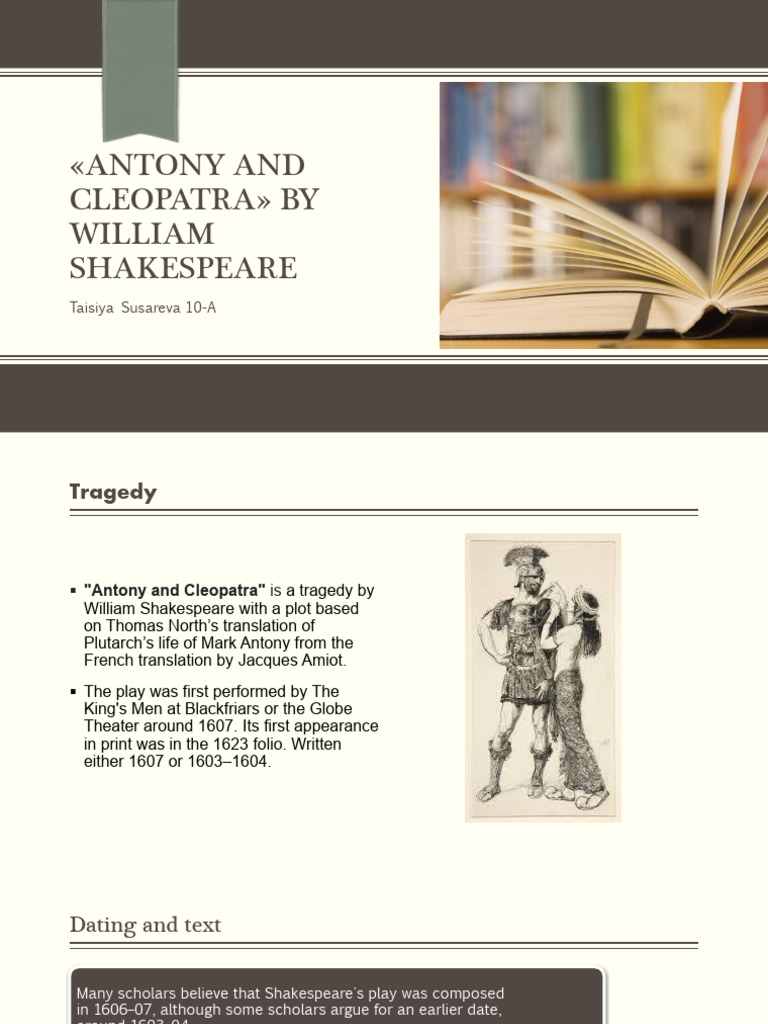 Antony and Cleopatra by William Shakespeare | PDF | Mark Antony ...
