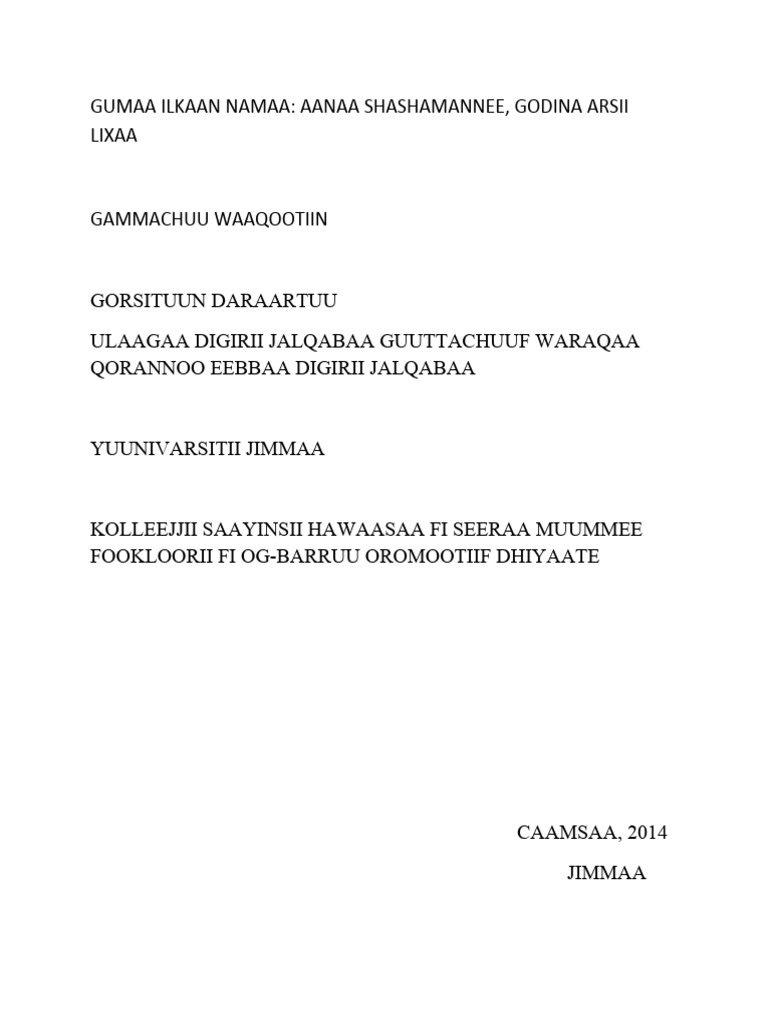 Dokumen - Tips - Gumaa Ilkaan Namaa | PDF