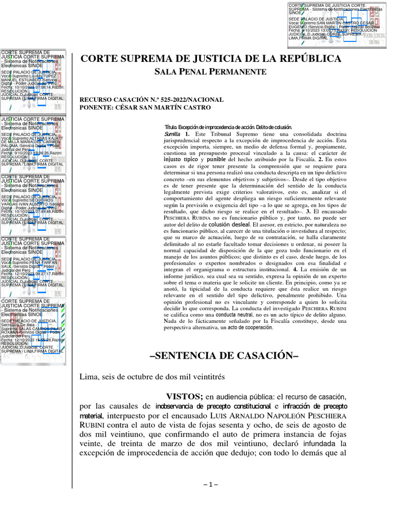 Cas 525 2022 SPN | PDF | Ley procesal | Derecho penal