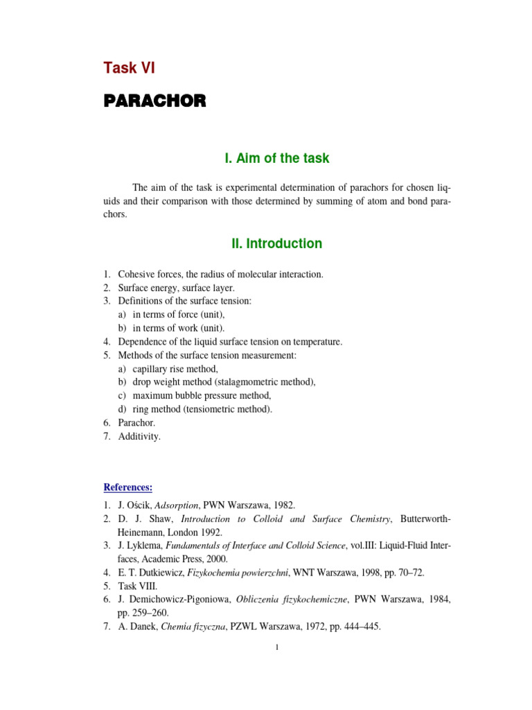 Task VI | PDF | Surface Tension | Temperature