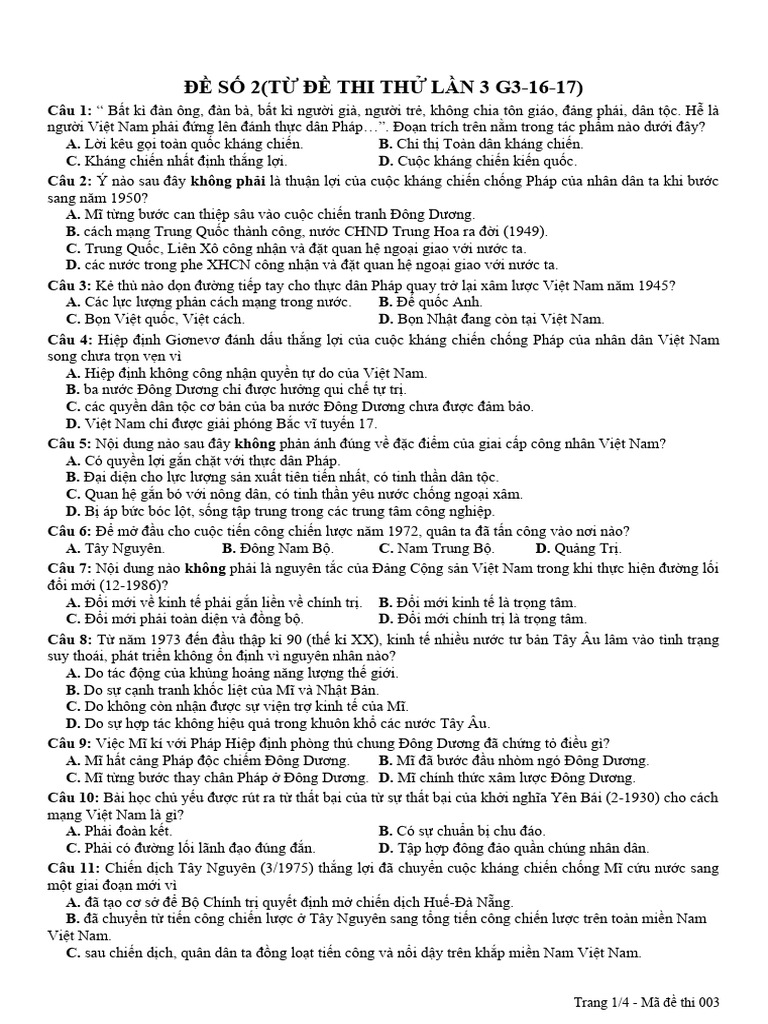 ĐỀ sỐ 2-ls12 | PDF