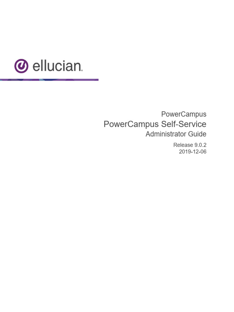 PowerCampus Self-Service 9.0.2 Administrator Guide | PDF | Credit Card ...
