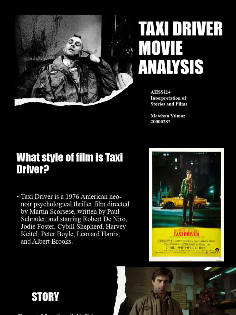 Taxi Driver Movie Analysis Metehan Yilmaz 20000287 | PDF