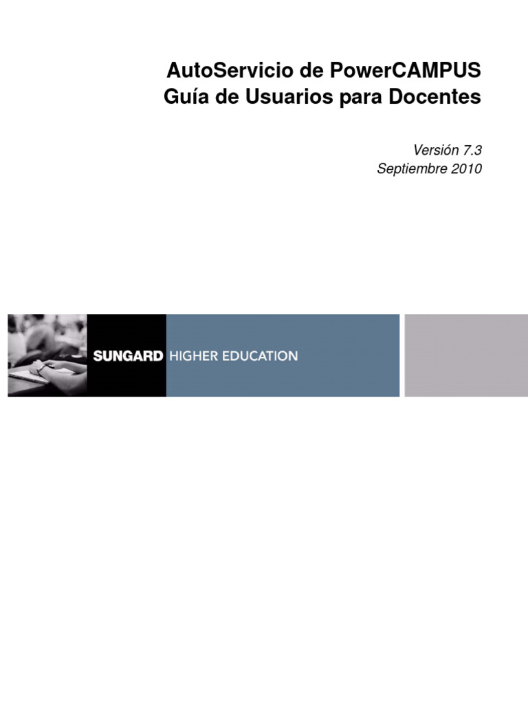 Guia de AutoServicio Docentes PowerCAMPUS 7.3 | PDF | Contraseña | Red ...