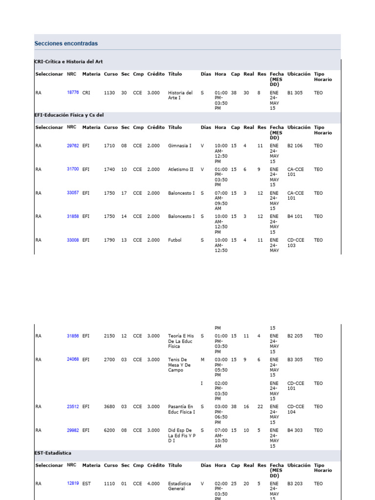 Secciones Encontradas | PDF