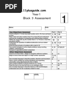 Grade 1 English Paper 1 End of Year 2021 | PDF | Linguistics | Languages