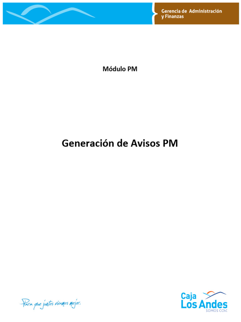 Módulo PM. Generación de Avisos PM | PDF | Informática