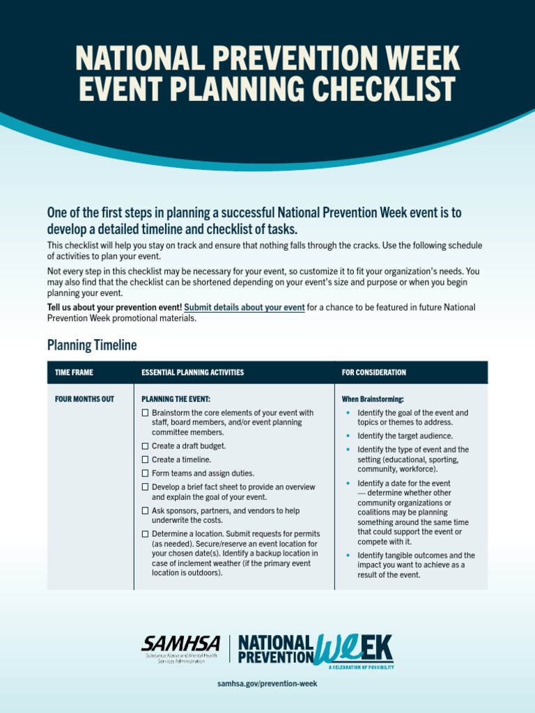 NPW Event Planning Checklist | PDF | Social Media | Popular Culture & Media Studies