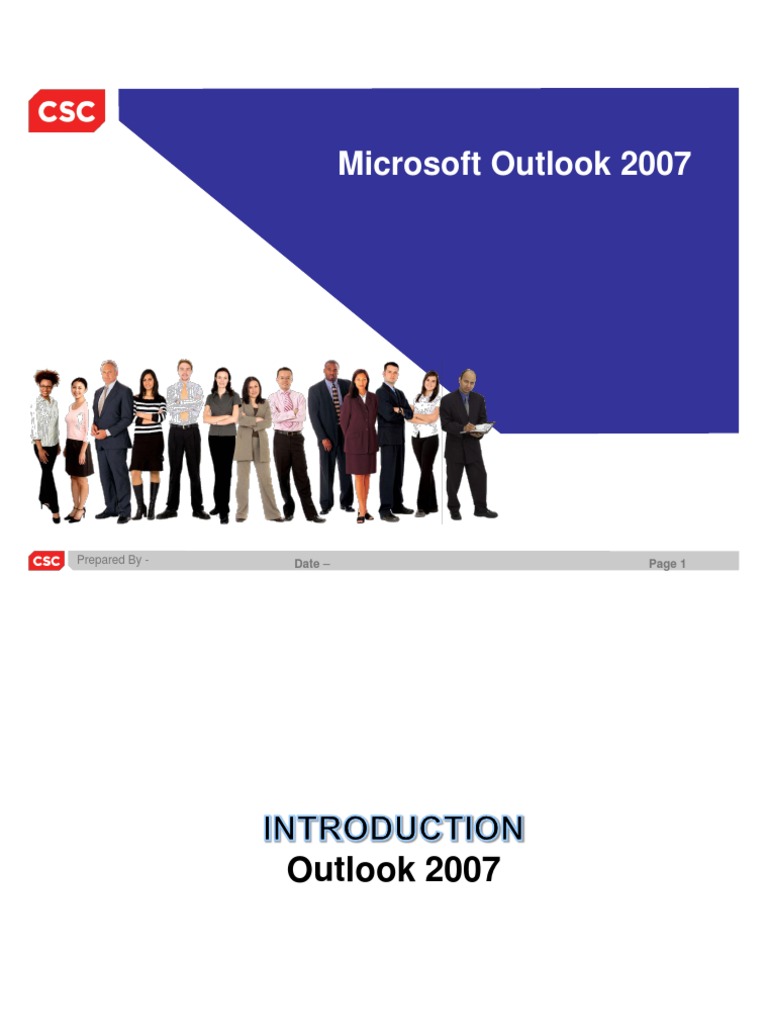 Microsoft Outlook 2007 Overview | PDF | Microsoft Outlook | Email