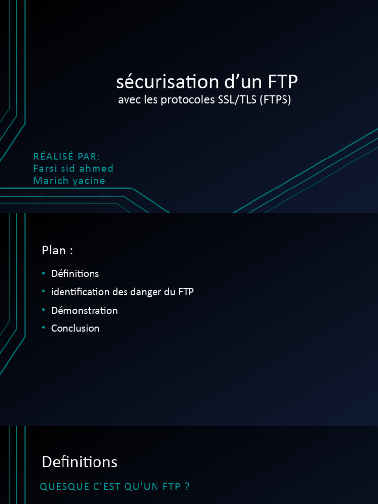 Sécurisation Dun FTP | PDF | Protocole de transfer de fichier ...
