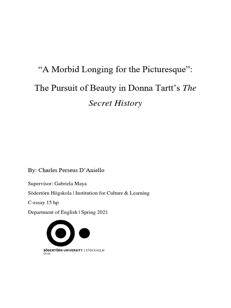 The Secret History Essay | PDF | Friedrich Nietzsche