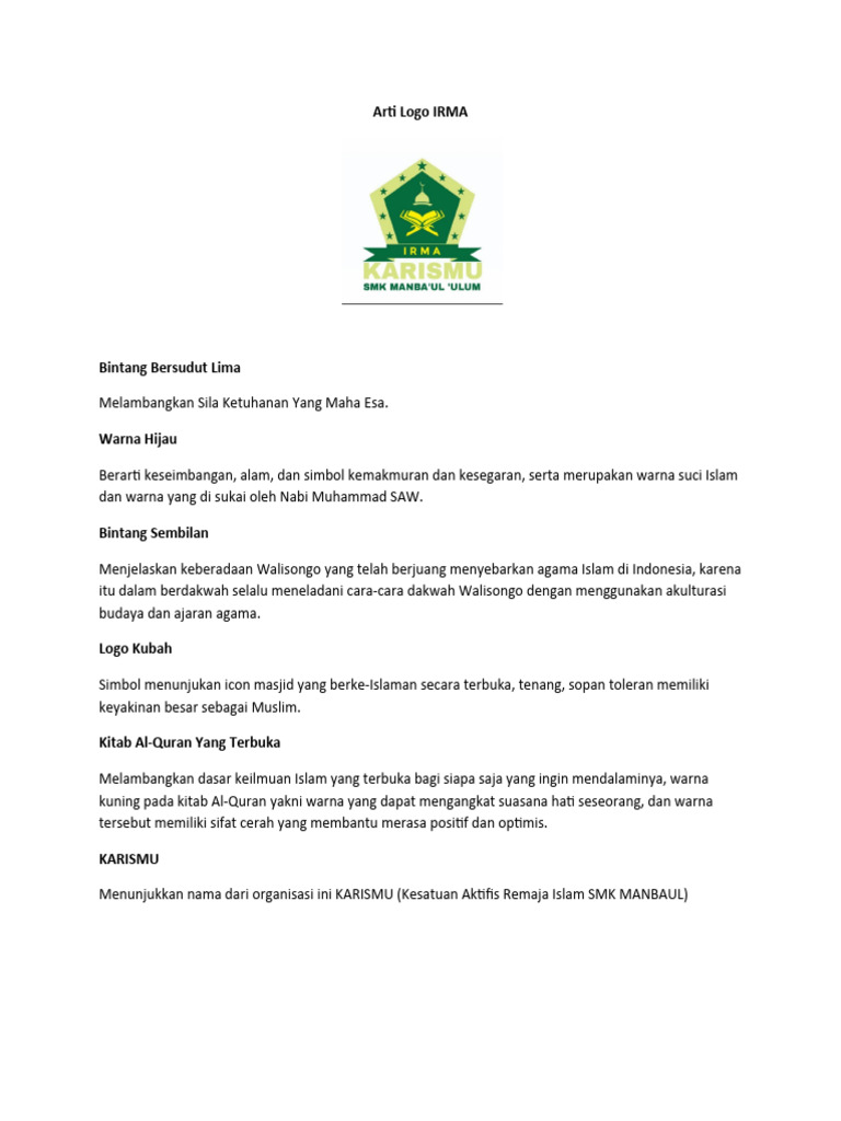 Arti Logo IRMA-WPS Office | PDF