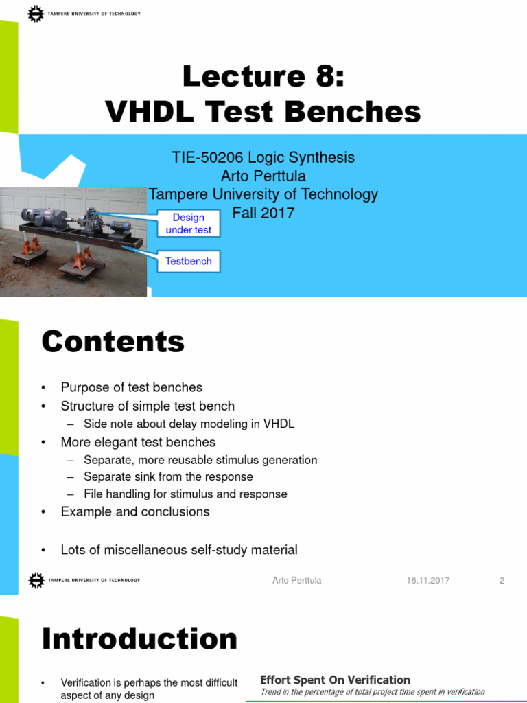 Lecture 8 Vhdl Test Benches Pdf Vhdl Formal Verification 0547