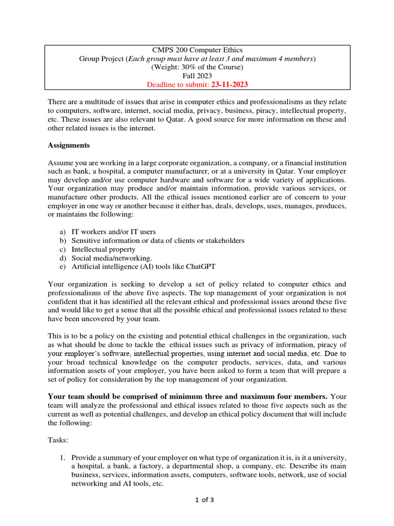 2023 Fall Project CMPS 200 | PDF | Privacy | Internet