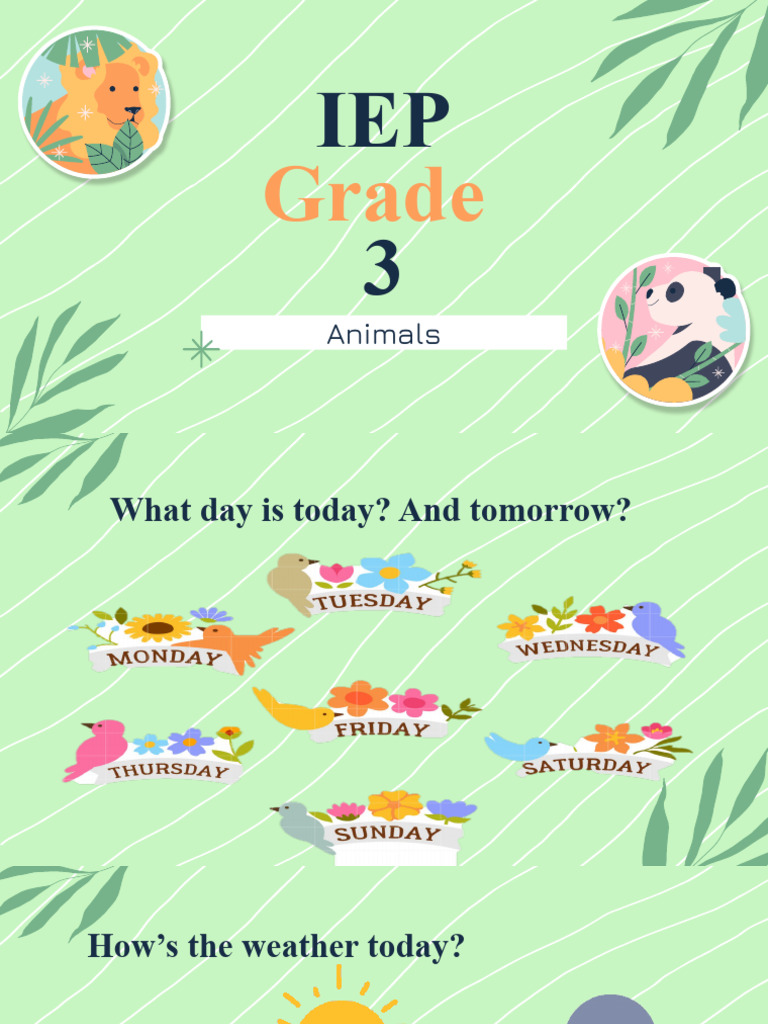 Grade 3 - Wild Animals, Food Chains | PDF | Planets | Saturn
