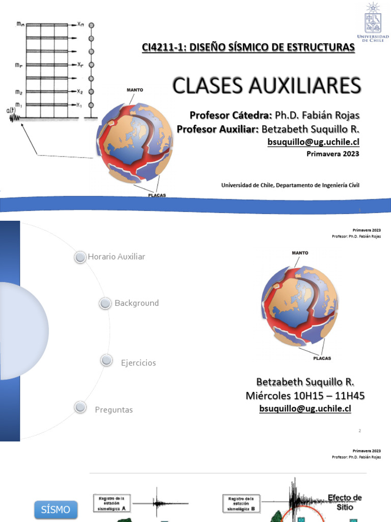 AuxSesion 03 Dise o Sismico Estructuras | PDF | Escala de magnitud de momento | Sismología