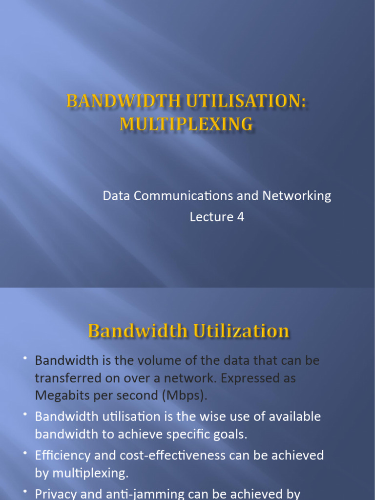 Lecture 4 | PDF | Multiplexing | Telecommunications Lecture 4 | PDF | Multiplexing | Telecommunications