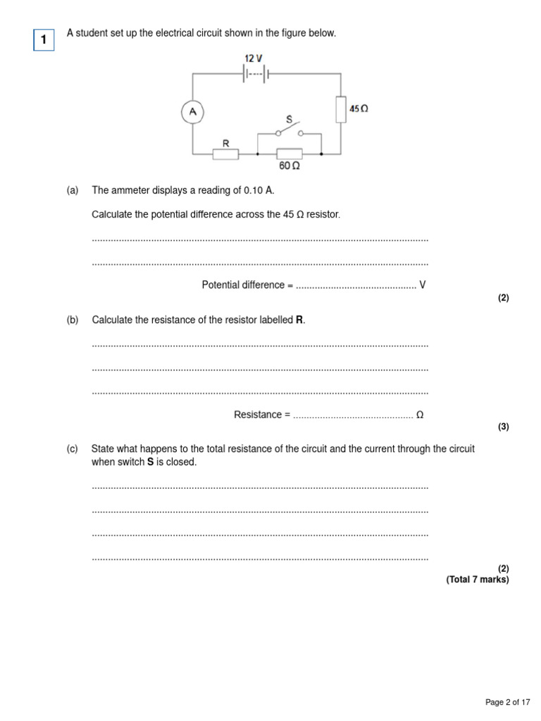 Series And Parallel Pdf Series And Parallel Circuits Electrical Resistance And Conductance