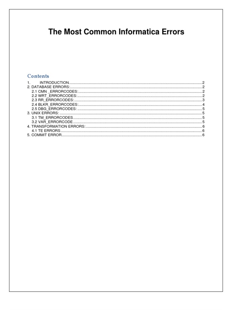 Common A Errors | Download Free PDF | Sql | Databases