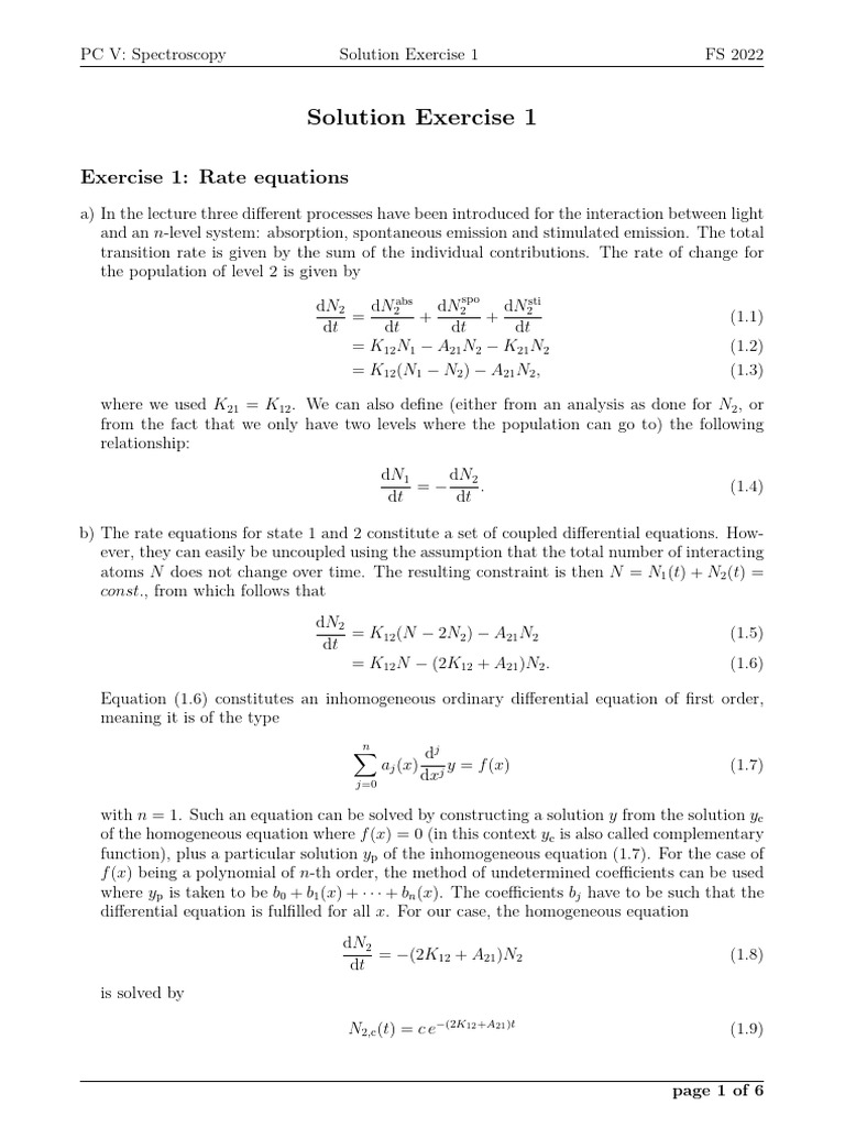 PCV Solution 01 | PDF | Laser | Theoretical Physics