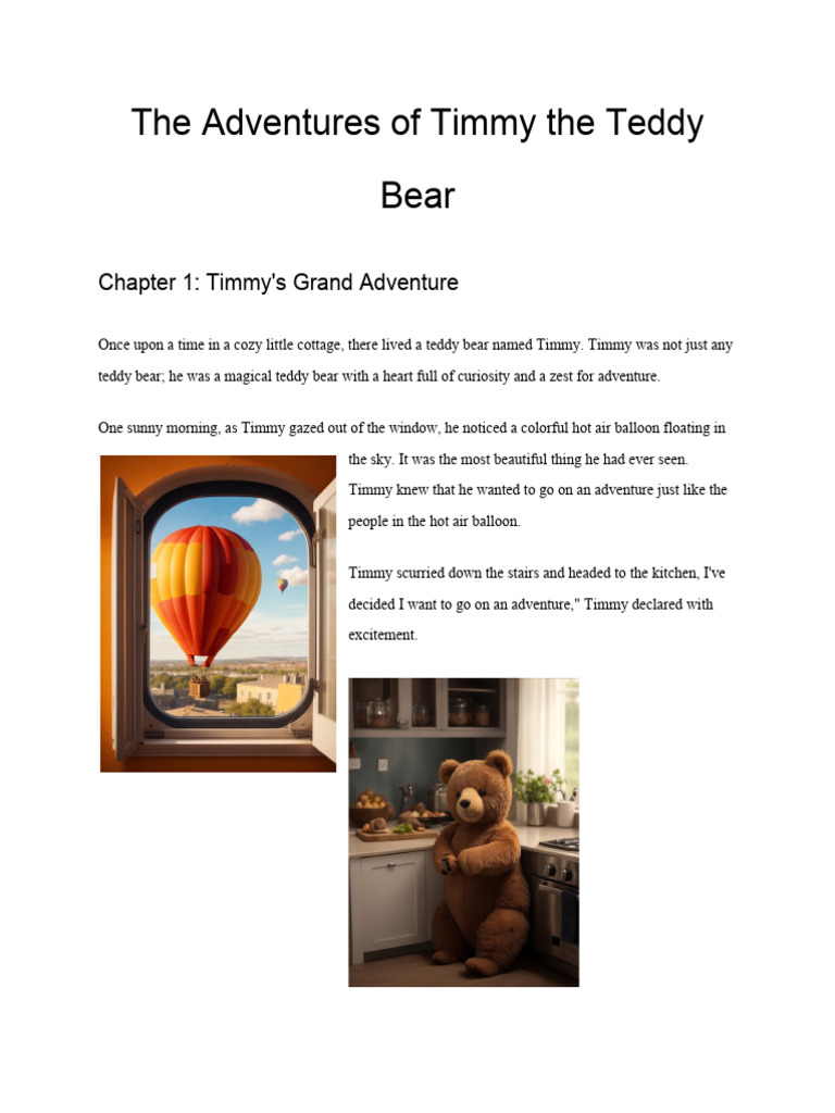 the adventures of timmy the teddy bear | PDF