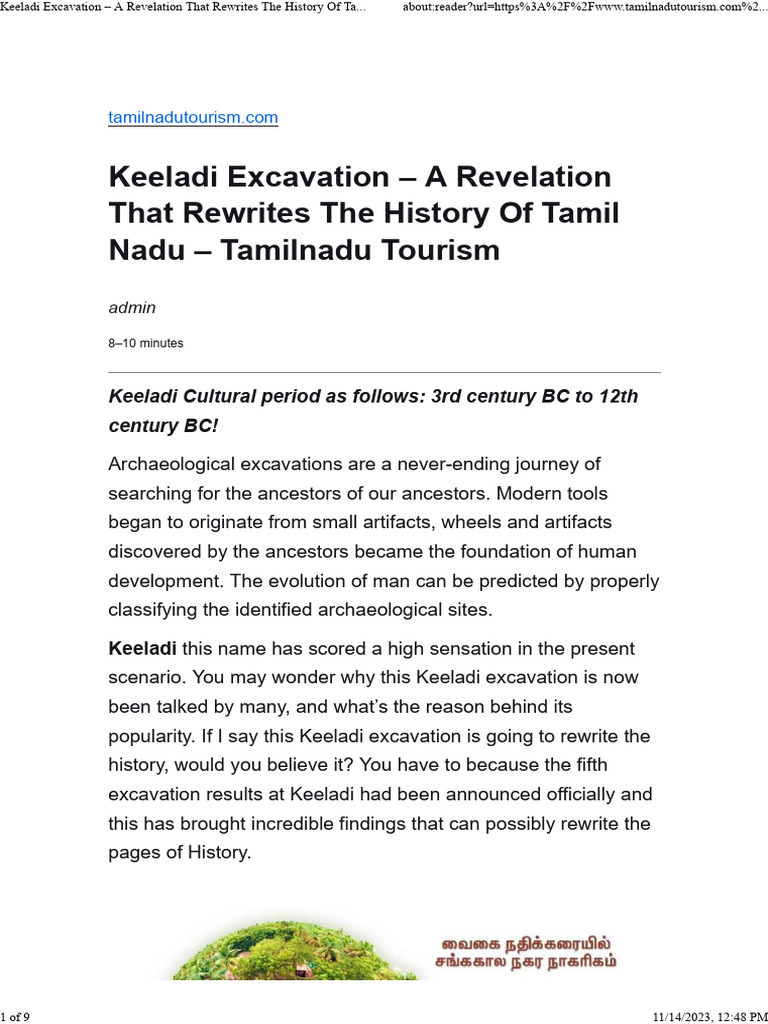 Keeladi Excavation | PDF | Archaeology