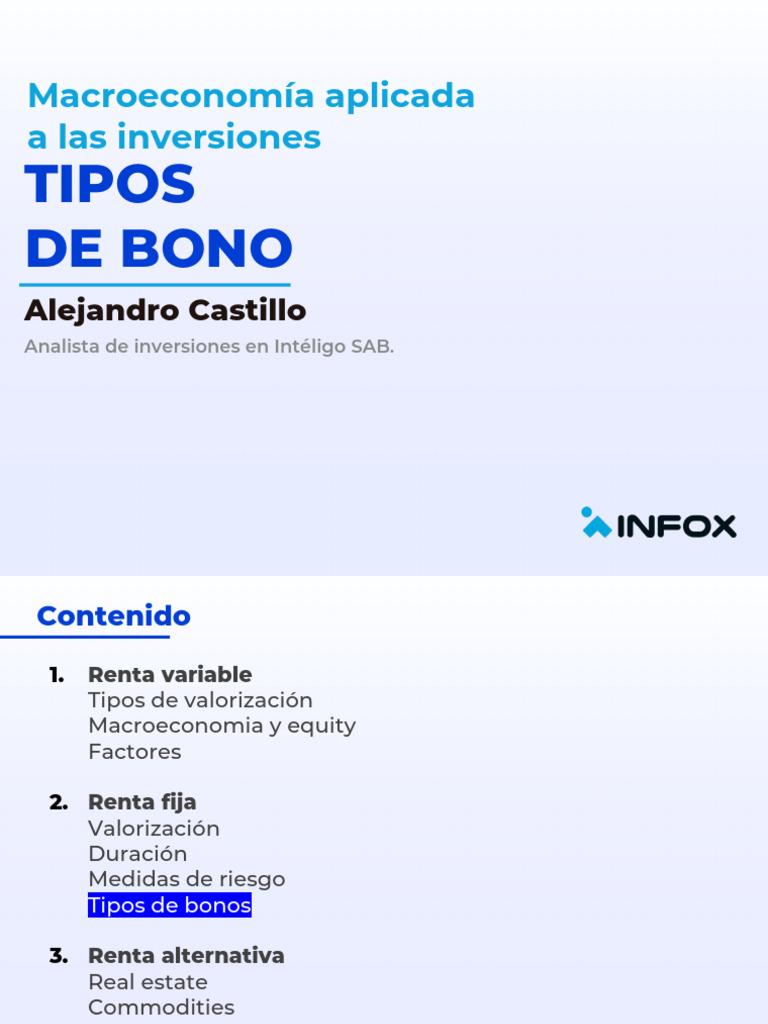 Tipos de Bono | PDF | Macroeconómica | Renta Fija