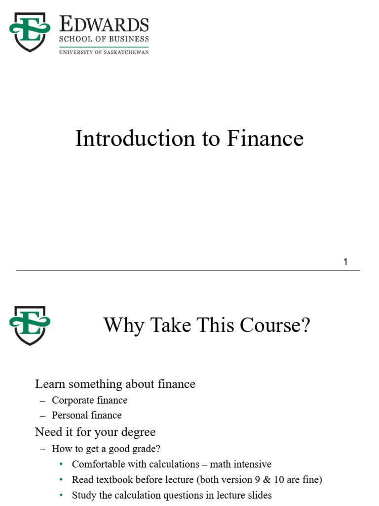 Introduction To Finance | PDF | Securities (Finance) | Financial Markets