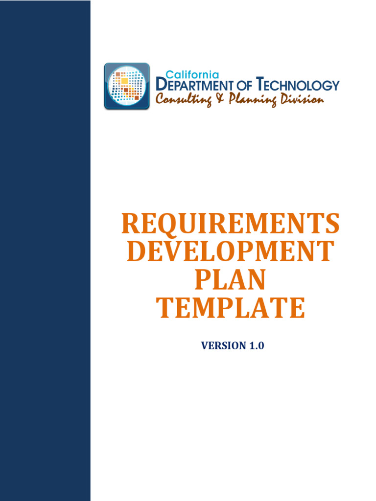 Requirements Development Plan Template | PDF | System | Systems Theory