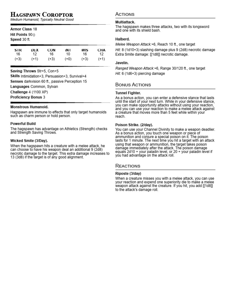 Hagspawn Coroptor | PDF