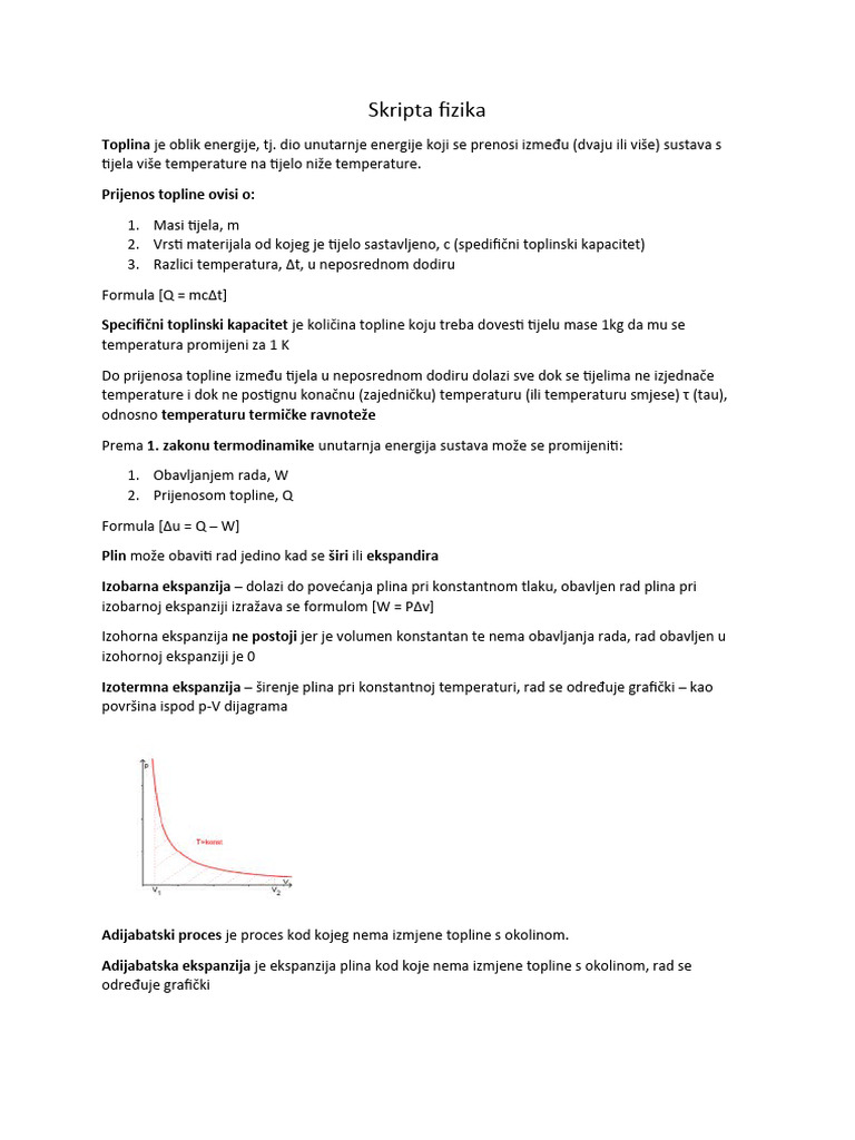 Termodinamika Skripta | PDF
