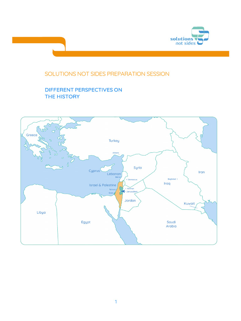 Solutions Not Sides Student Booklet | Download Free PDF | Palestinians | Israel