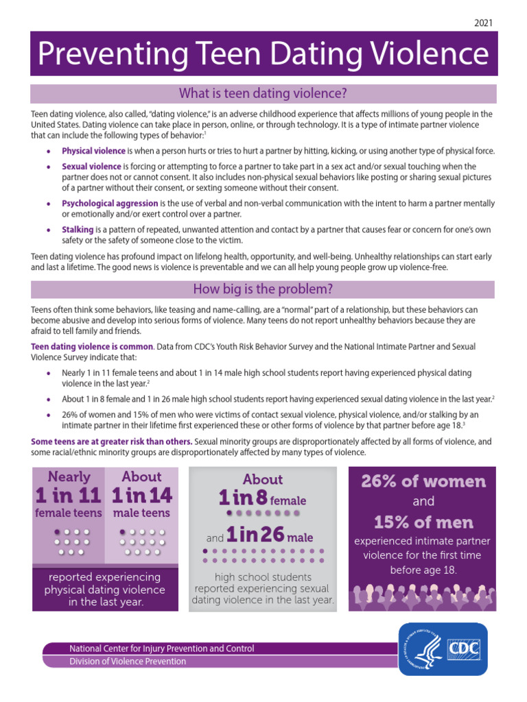 Teen Domestic Violence Fact Sheet | PDF | Violence | Adolescence