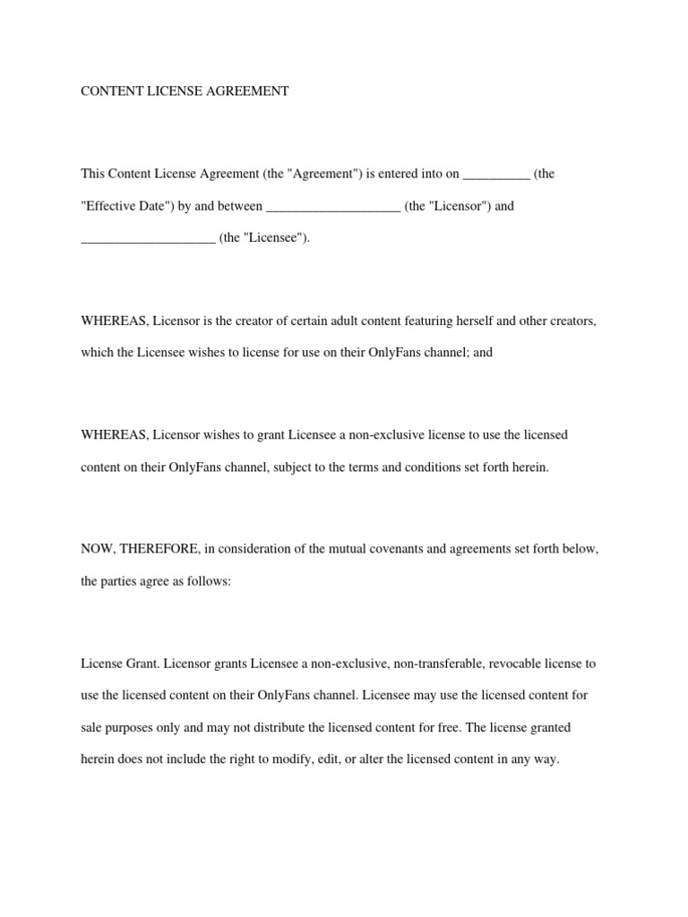 Content License Agreement | PDF | License | Private Law