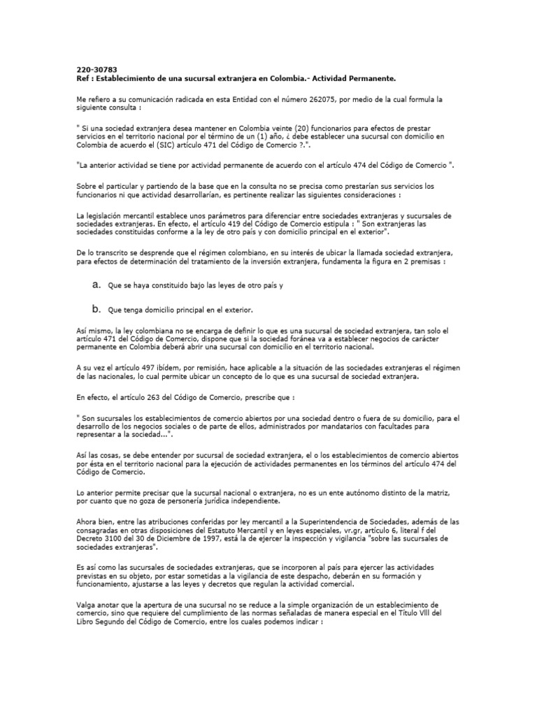 OFICIO 220-30783 | PDF | Sociedad | Colombia