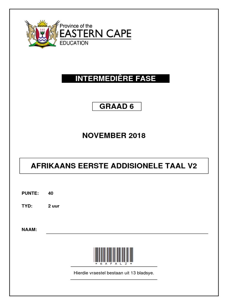Afrikaans FAL | PDF