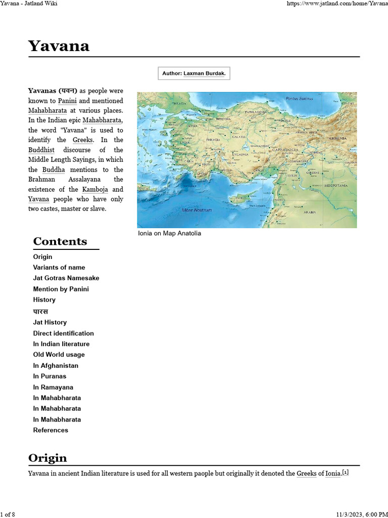 Yavana | PDF | Hindu Mythology | Mahabharata