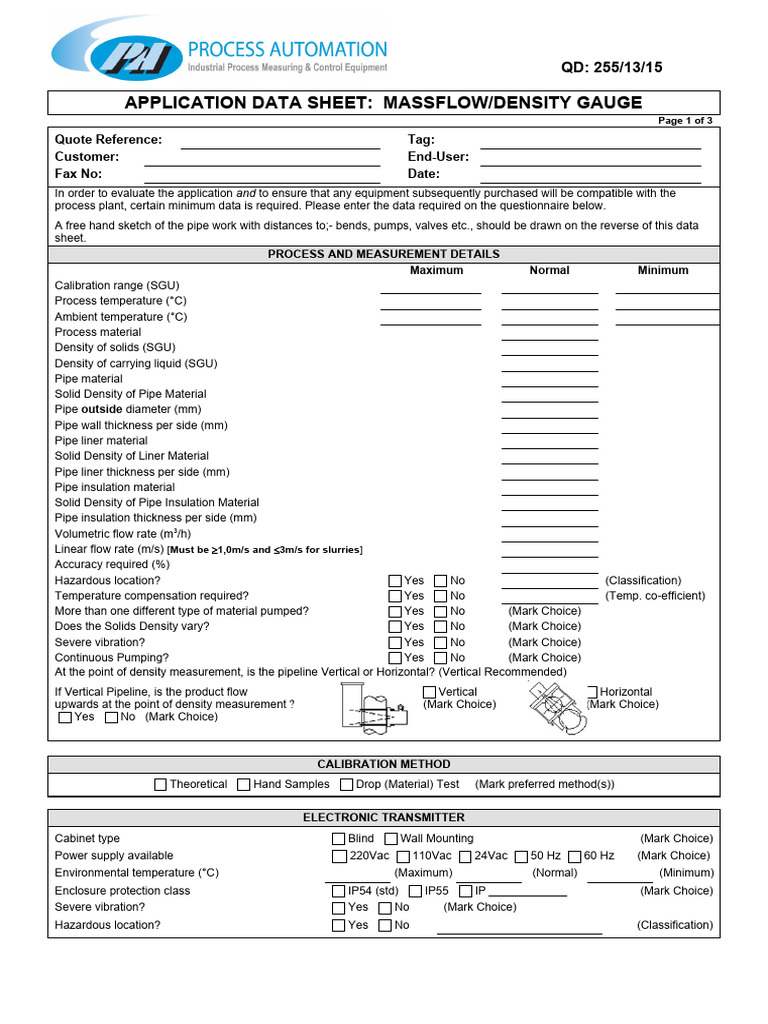 ADS Mass Flow Density Gauge | PDF | Pipe (Fluid Conveyance) | Density