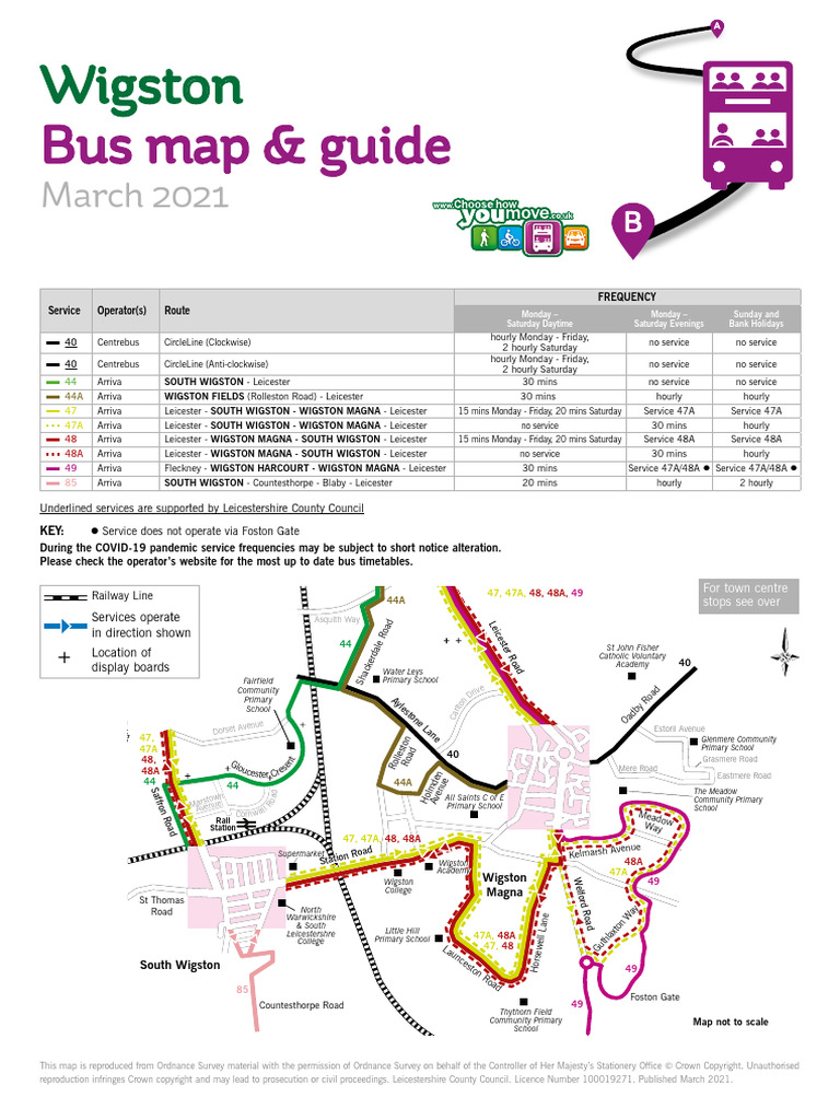 Bus Area Guide Wigston Mar 21 | PDF