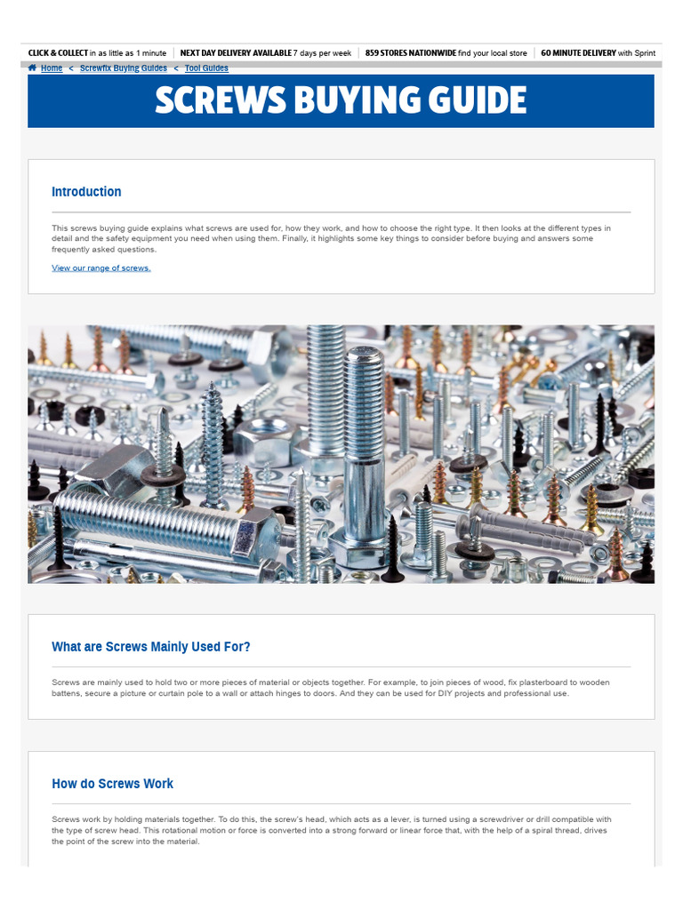 Screw Buying Guide v5 | PDF