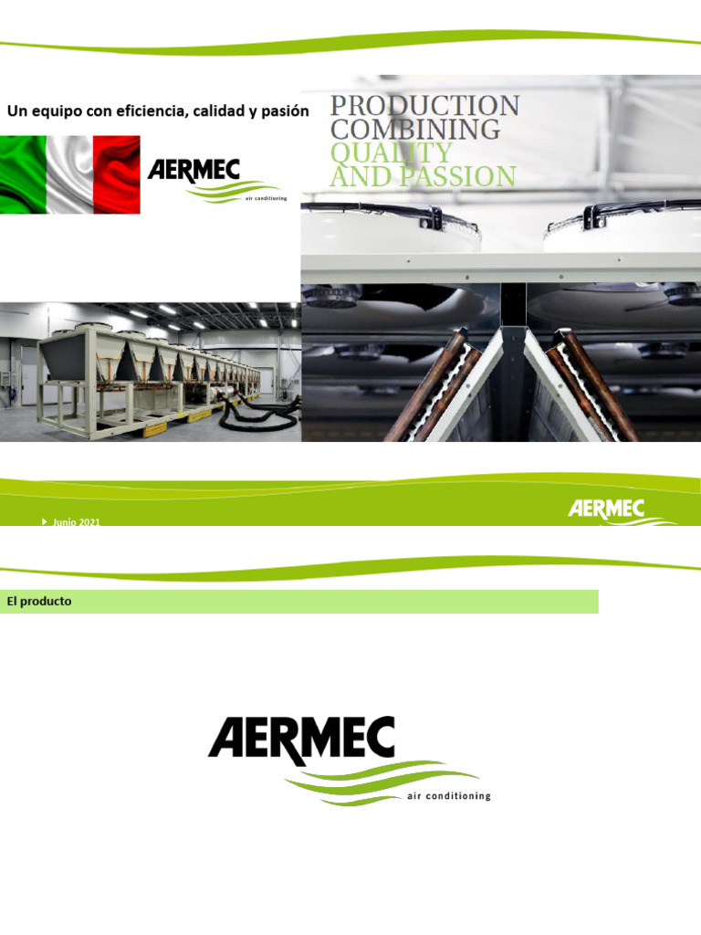 PRESENTACION COMERCIAL AERMEC COMPLETA - Rev 3 | PDF | Electrónica | Cobre