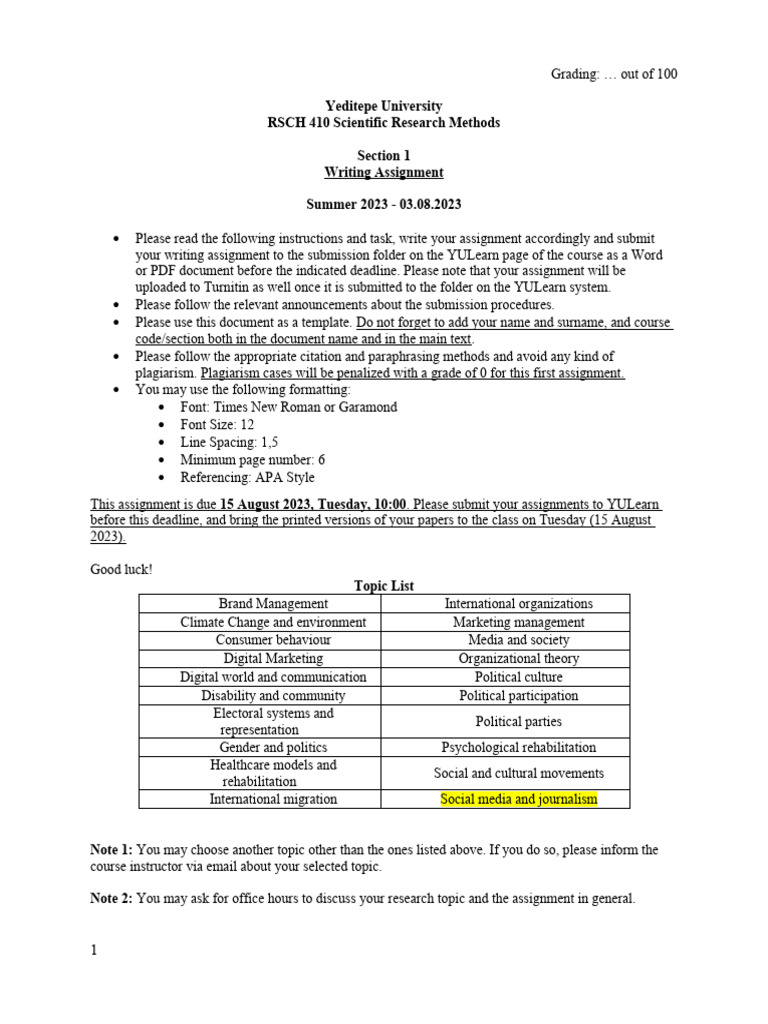 RSCH 410 - Writing Assignment | PDF | Citation | Apa Style