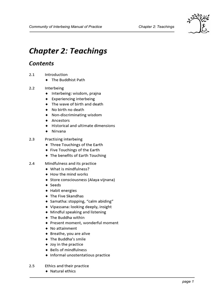 INTERBEING Description Thich Nhat Hahn Manual of Practice Section 2 | PDF | Noble Eightfold Path ...
