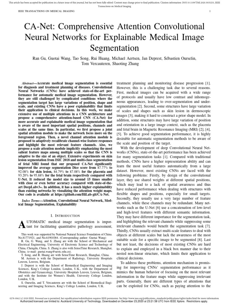 Medical Image Segmentation | PDF | Image Segmentation | Cognitive Science